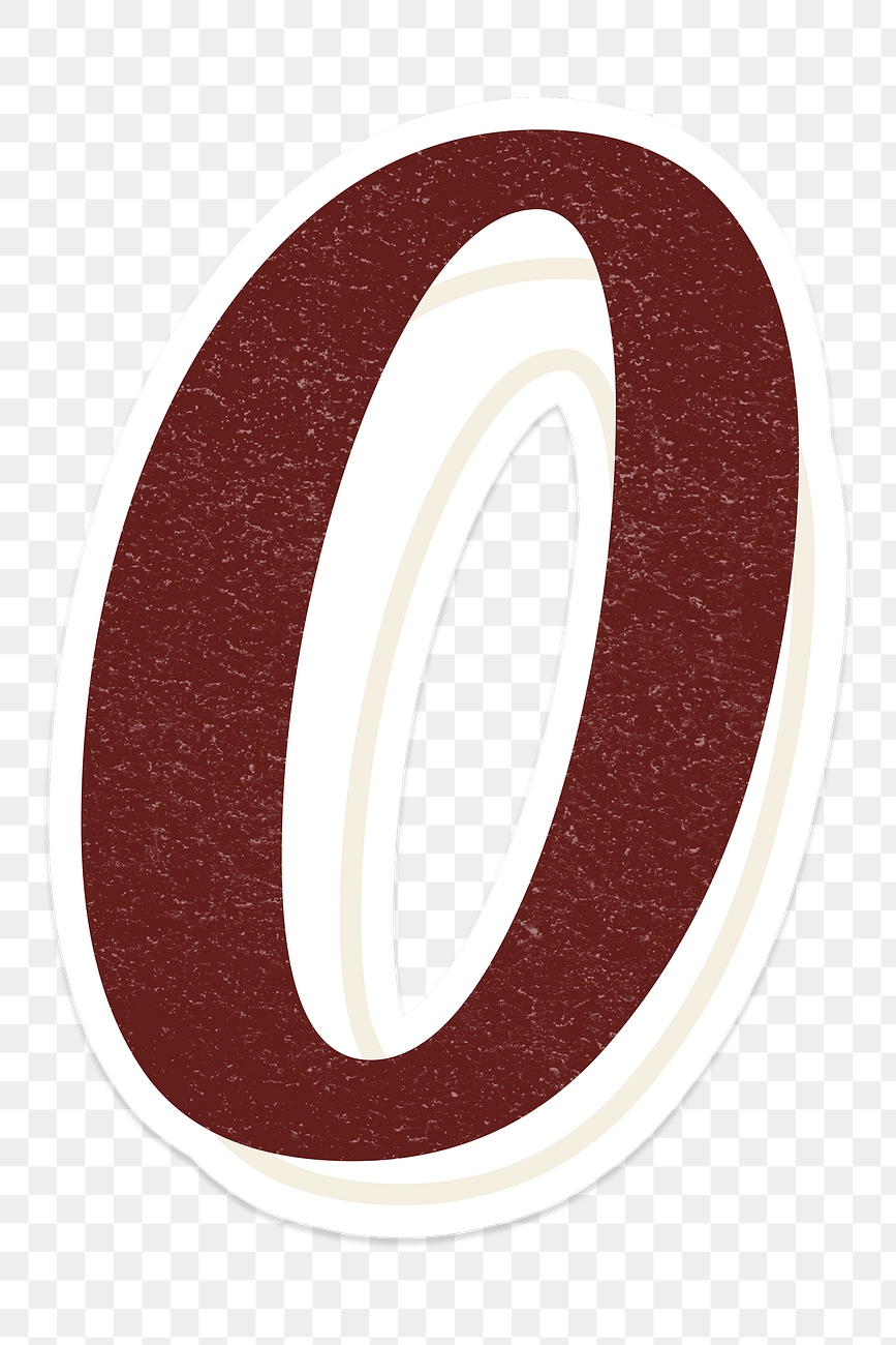 Red number 0 lettering icon | Premium PNG Sticker - rawpixel