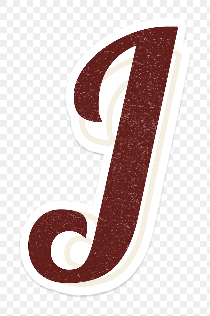 Letter J cursive stylish vintage | Premium PNG Sticker - rawpixel