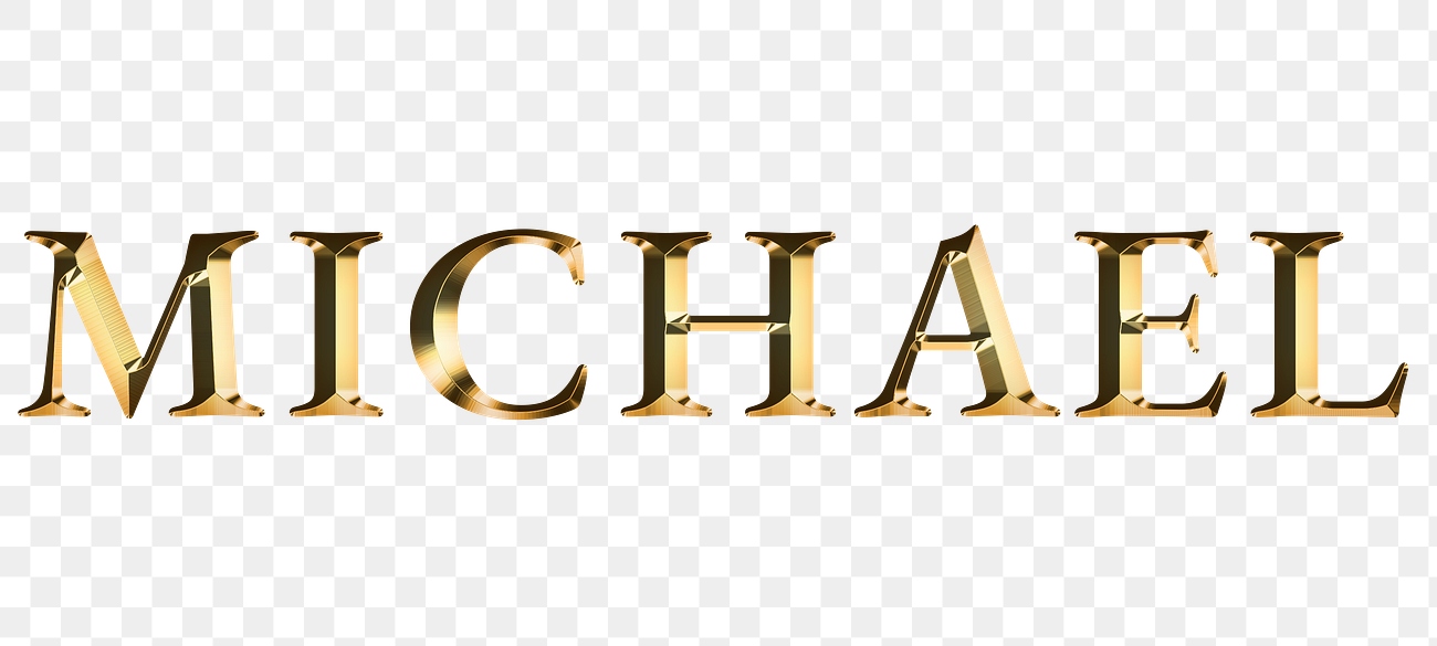 Michael golden name typography design | Free PNG Sticker - rawpixel