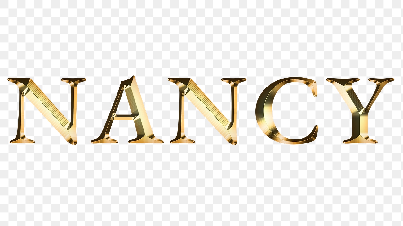 Nancy typography gold effect design | Premium PNG - rawpixel