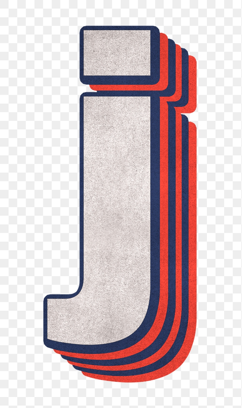 Letter j png layered effect | Free PNG Sticker - rawpixel