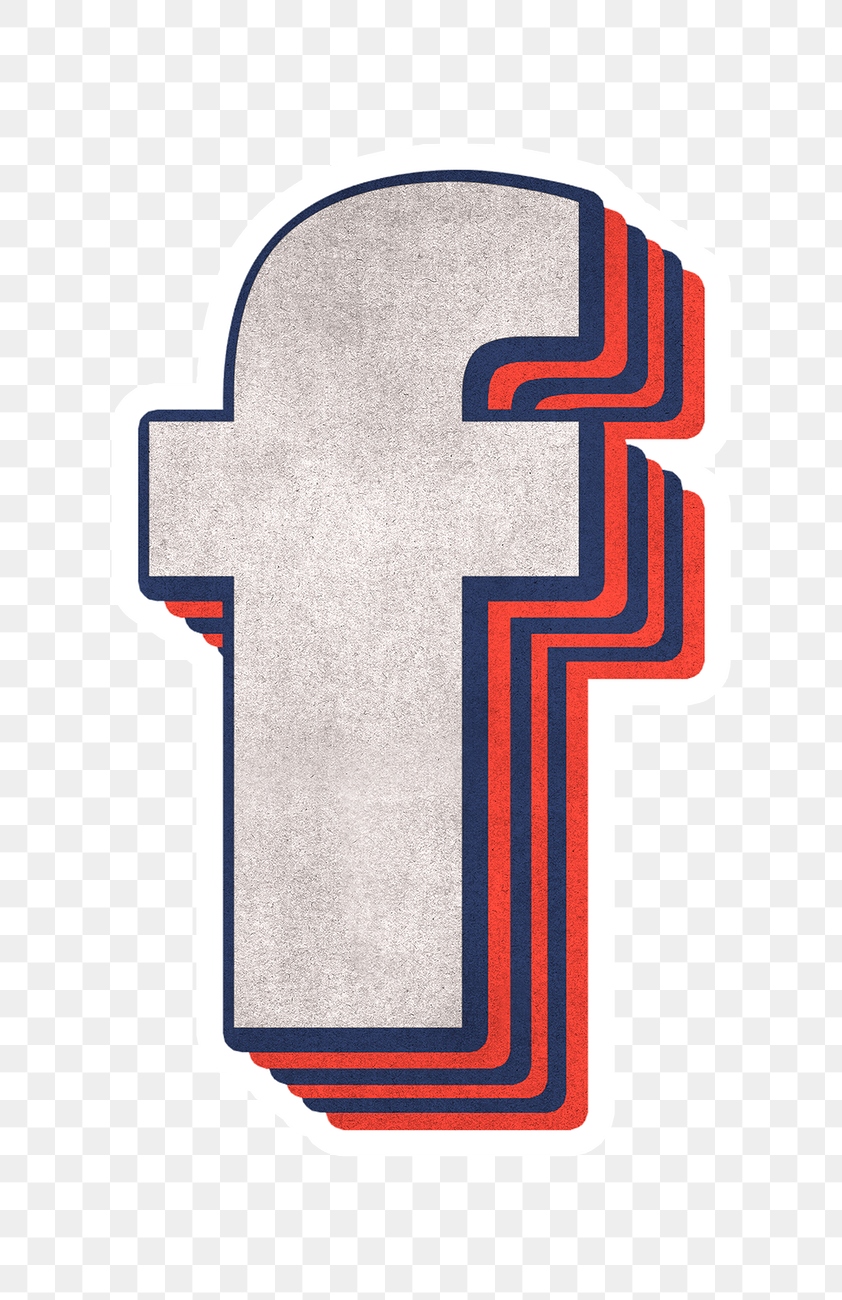Letter f png layered effect | Premium PNG Sticker - rawpixel