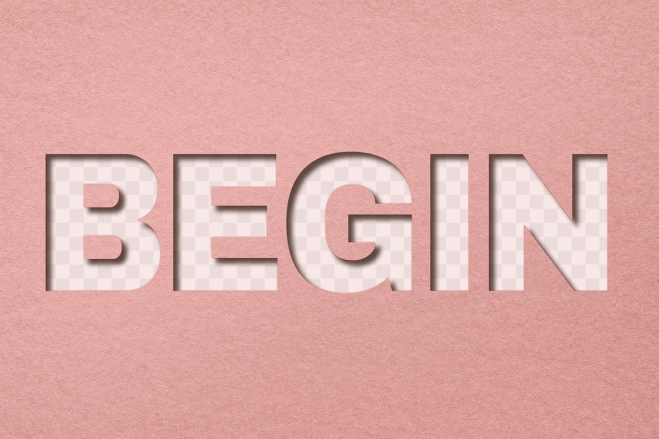 Begin word png clipart paper | Premium PNG - rawpixel