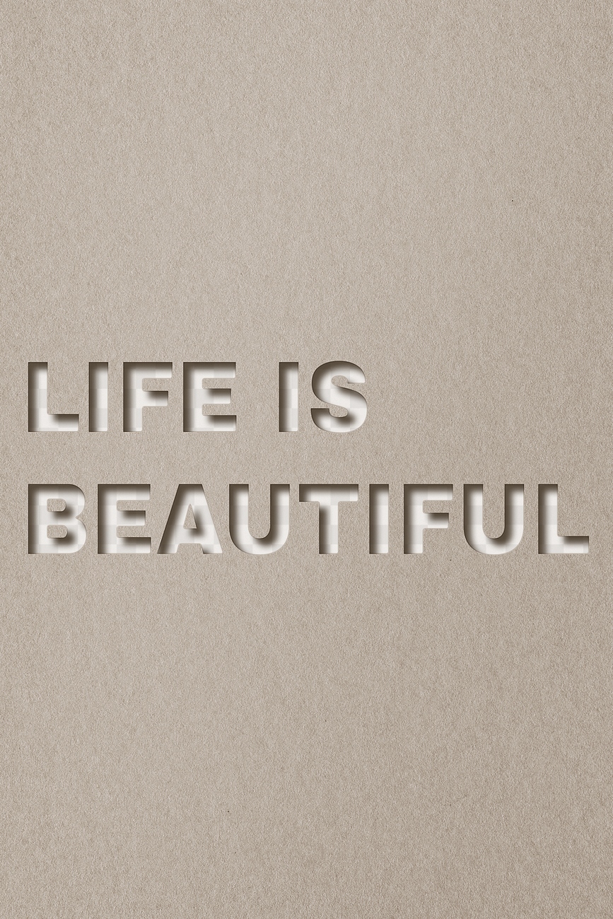 Life is beautiful png 3d | Free PNG - rawpixel