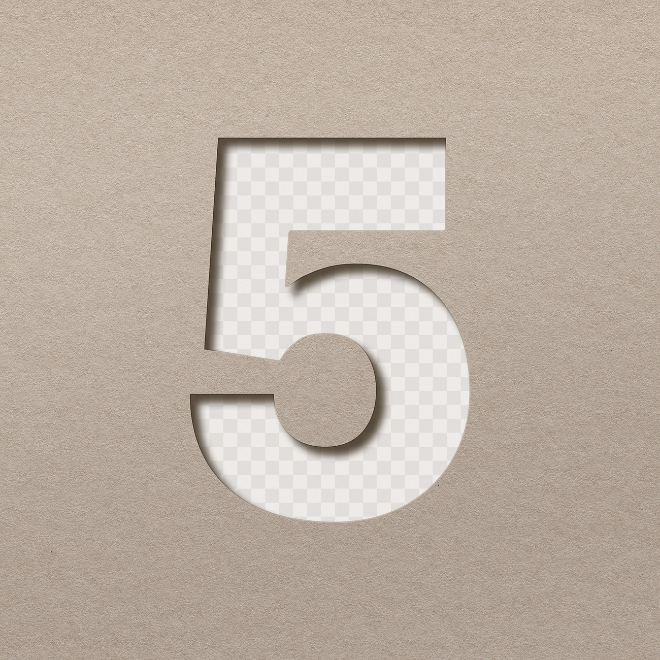 Five paper cut number png | Free PNG Sticker - rawpixel