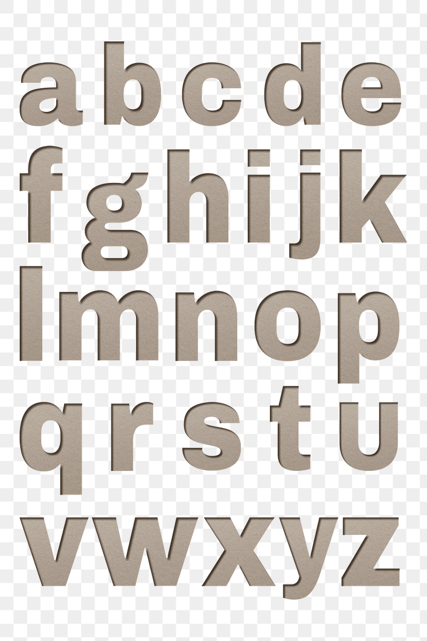 Alphabet lowercase png paper cut | Premium PNG - rawpixel