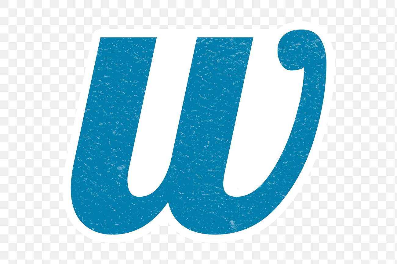 Png retro letter w bold | Premium PNG Sticker - rawpixel