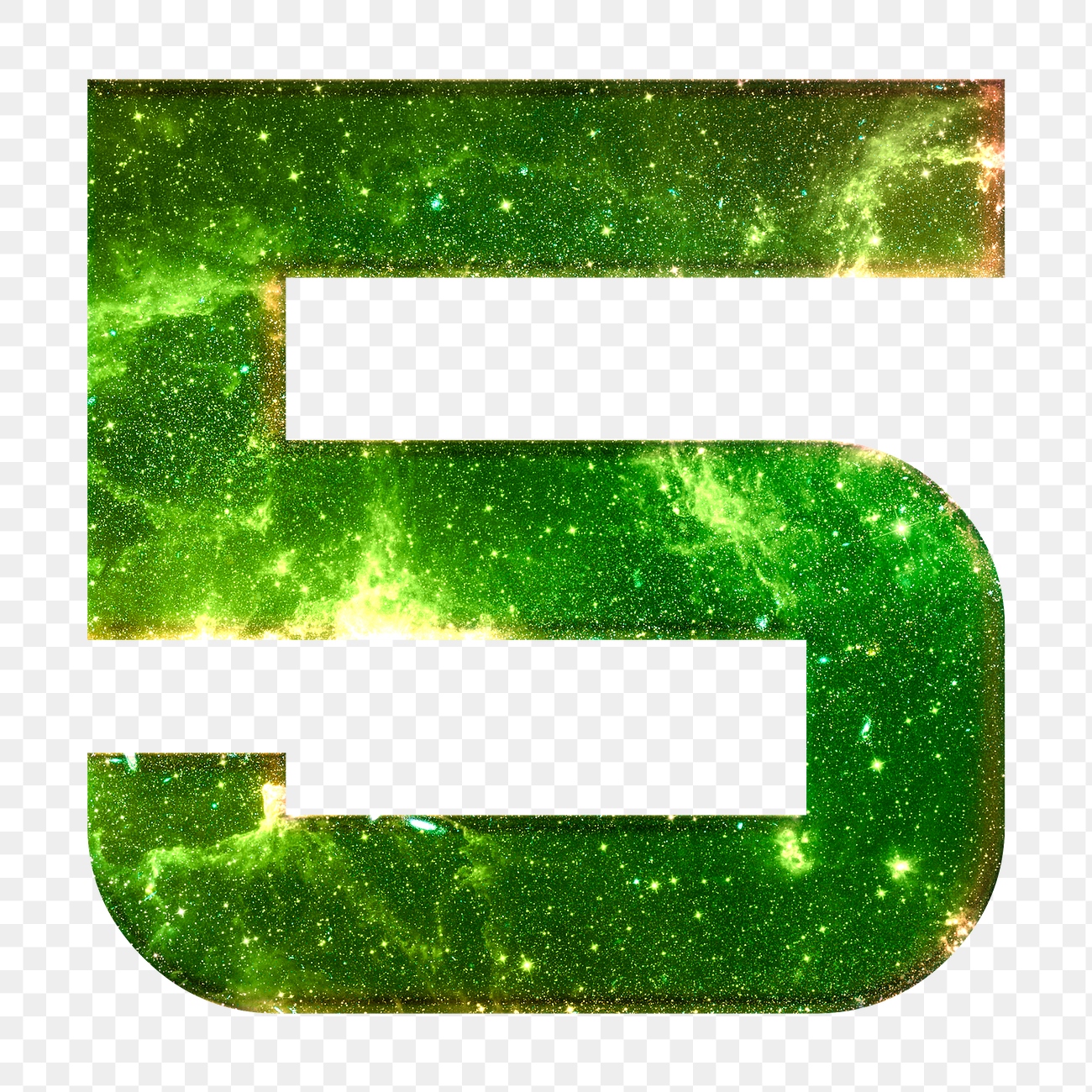 Png number 5 galaxy effect | Premium PNG Sticker - rawpixel