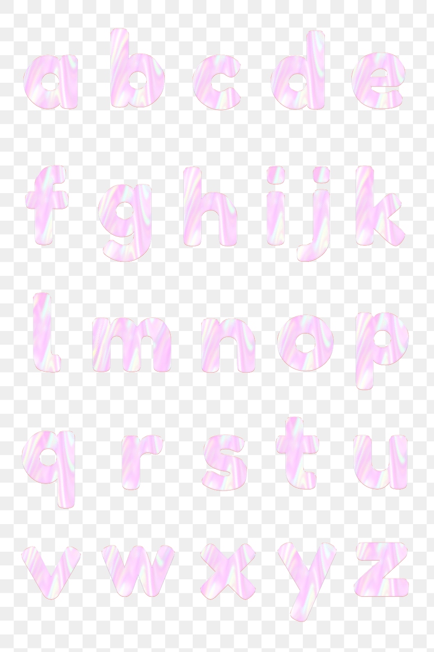 Alphabet png sticker holographic pastel | Free PNG - rawpixel