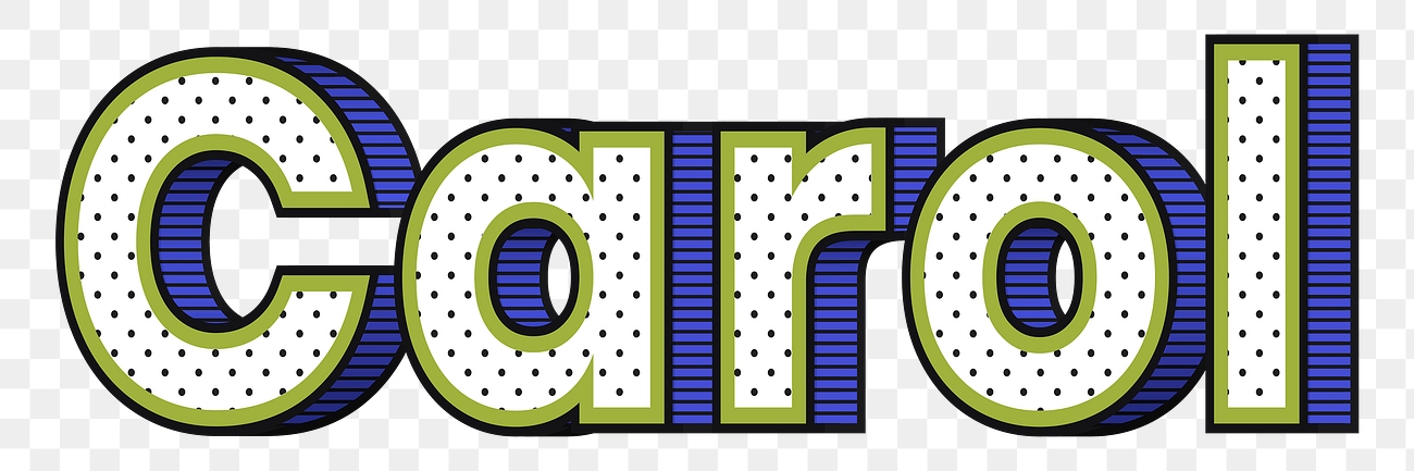 Carol name dotted pattern font | Free PNG Sticker - rawpixel