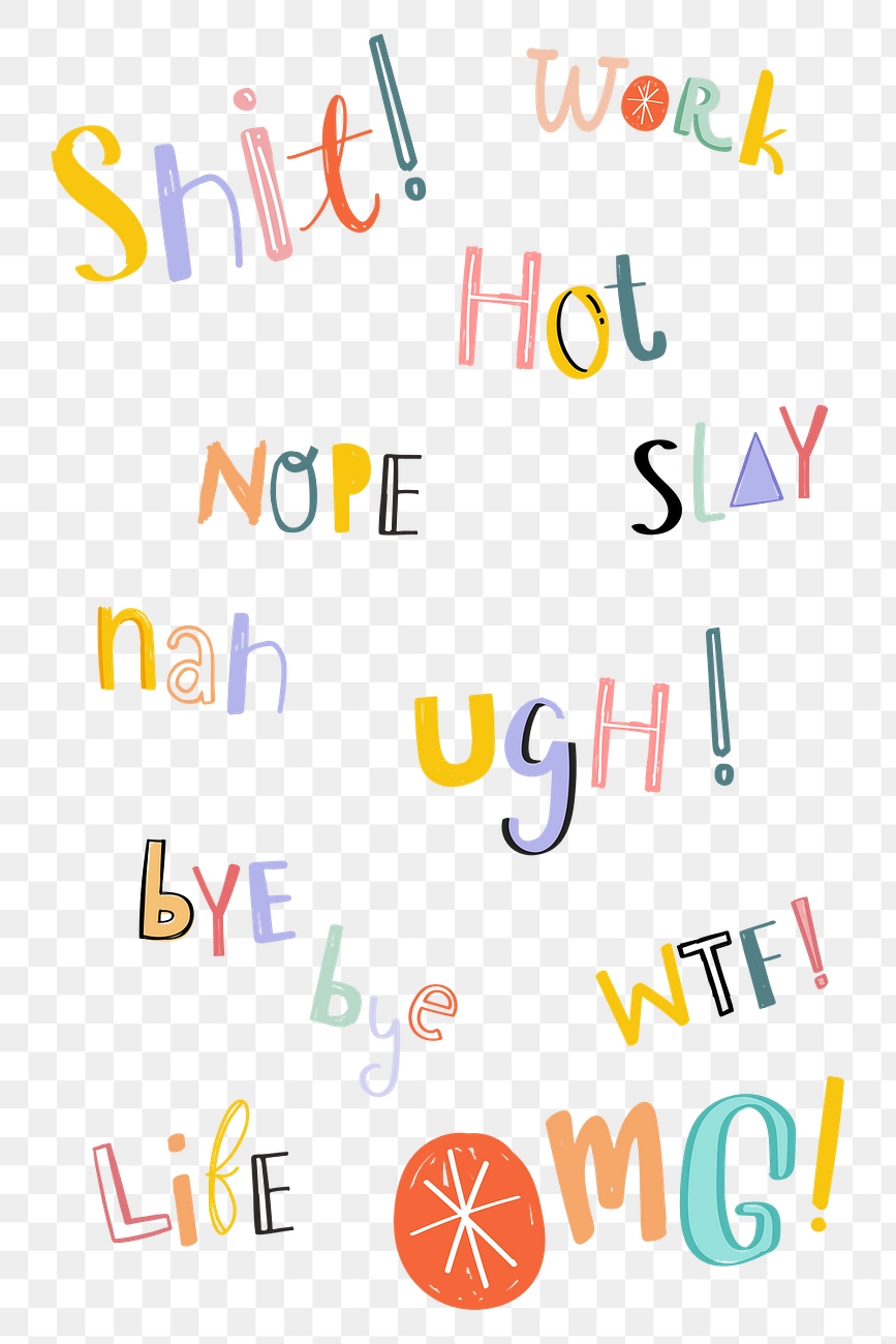Png text set word doodle | Free PNG - rawpixel