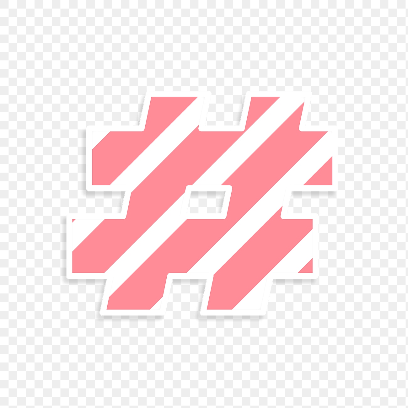 Pink hashtag symbol png typography | Premium PNG Sticker - rawpixel