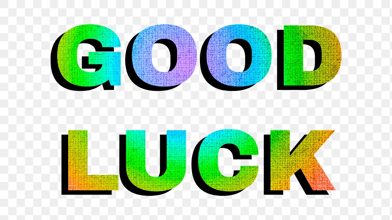Good luck png lettering sticker | Premium PNG - rawpixel