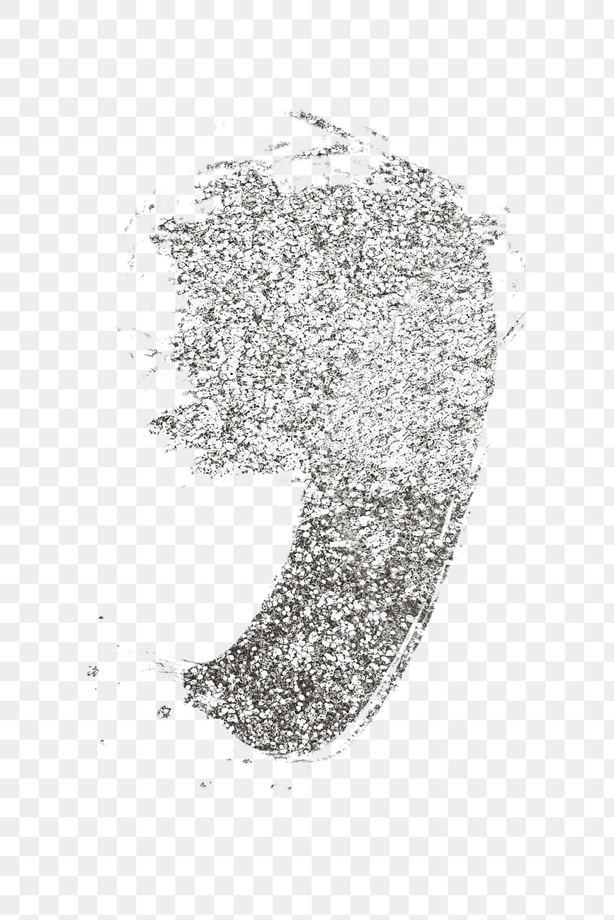 Silver glitter comma symbol png | Free PNG Sticker - rawpixel