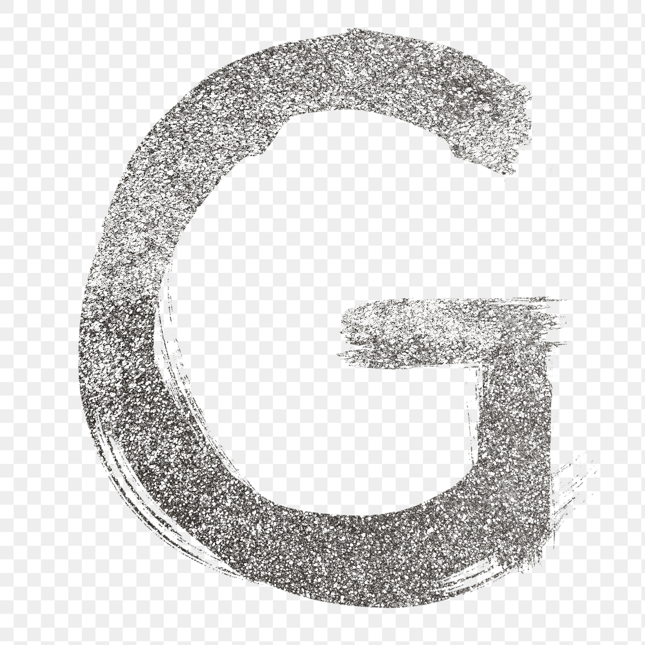 Letter g png silver glitter | Premium PNG Sticker - rawpixel