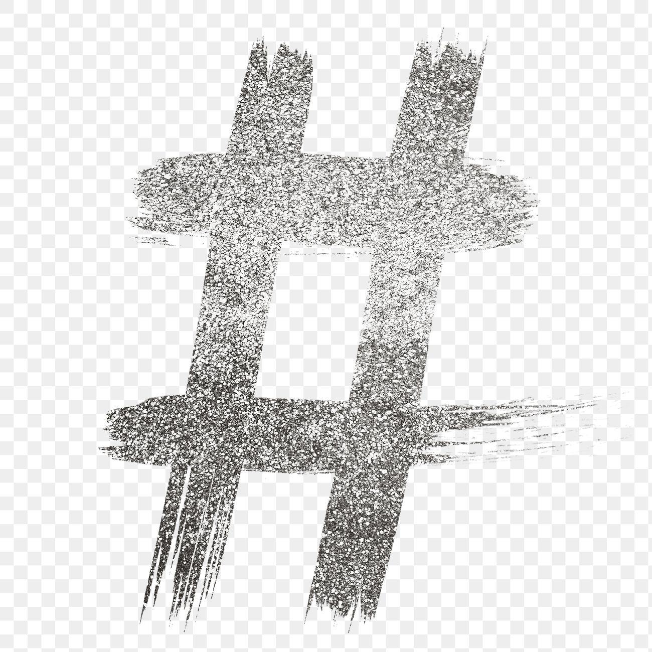 Silver glitter hashtag png sign | Free PNG Sticker - rawpixel
