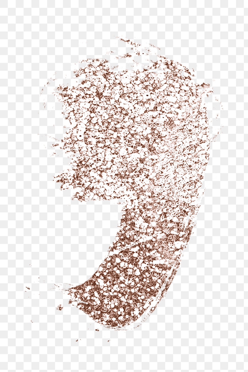 Transparent glitter comma symbol brushed | Premium PNG Sticker - rawpixel