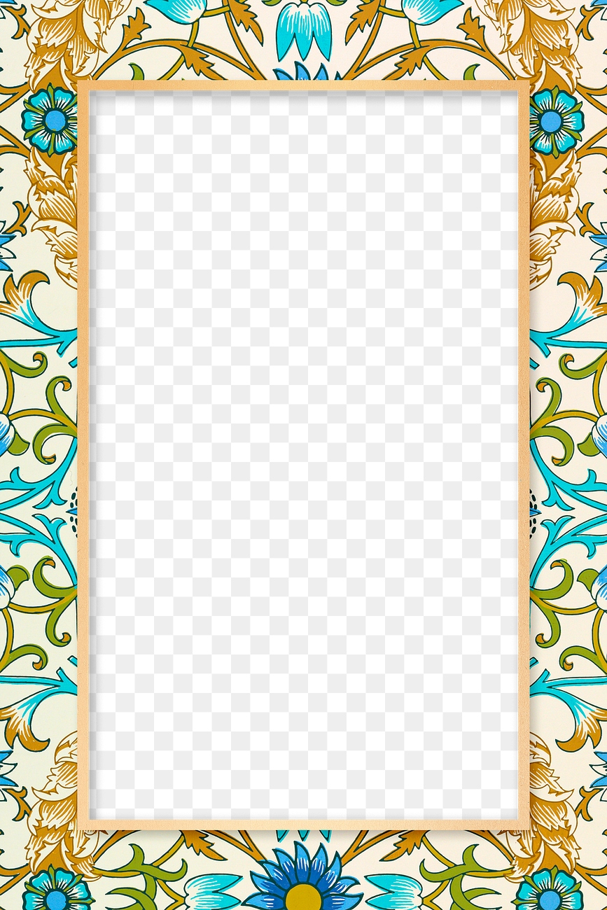 Bohemian fabric pattern frame png | Premium PNG - rawpixel