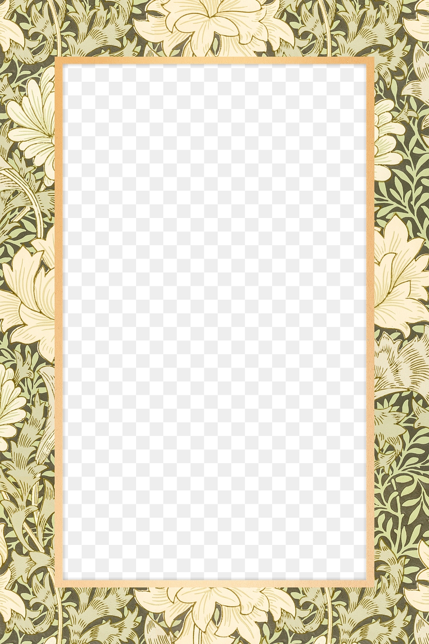 Rectangular floral frame png blank | Premium PNG - rawpixel