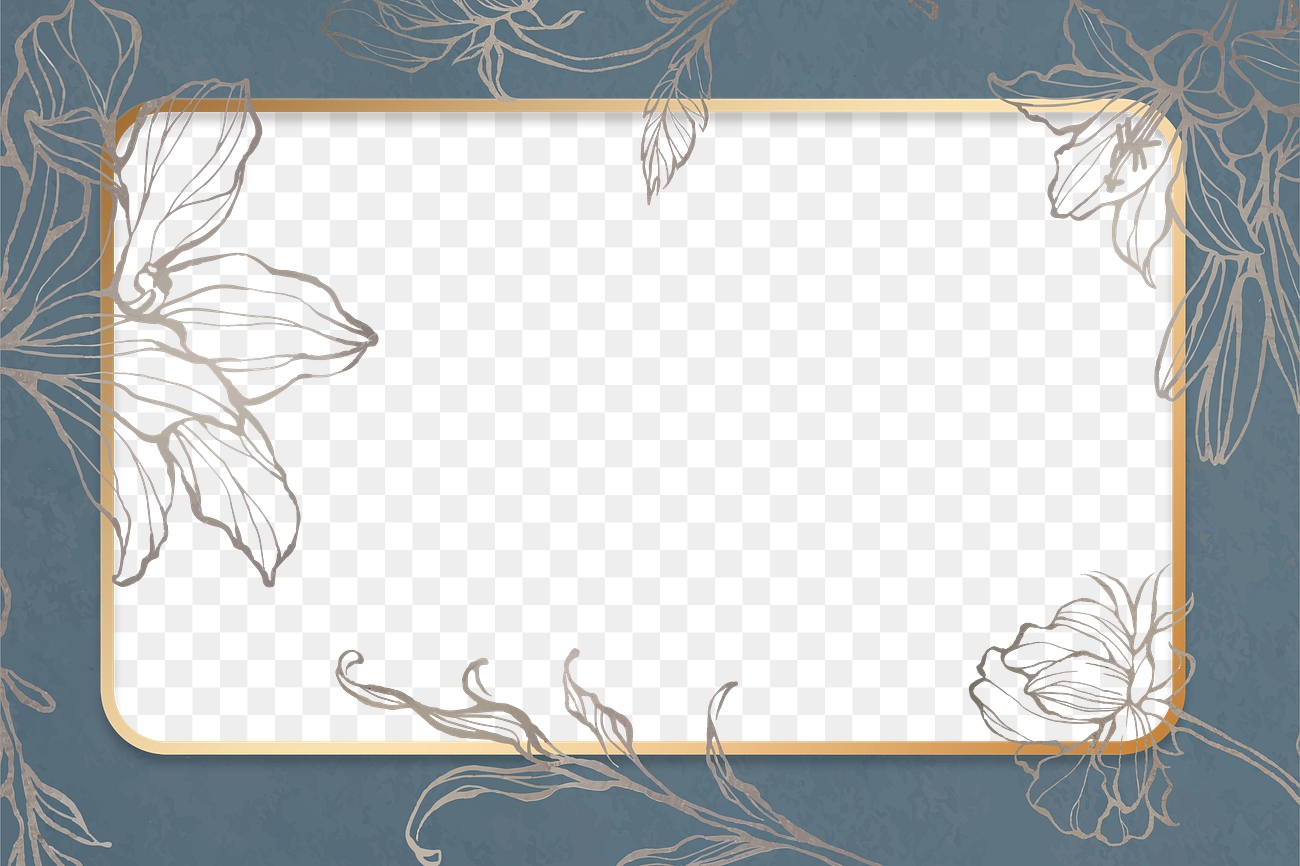 Rectangular floral frame png blank | Premium PNG - rawpixel