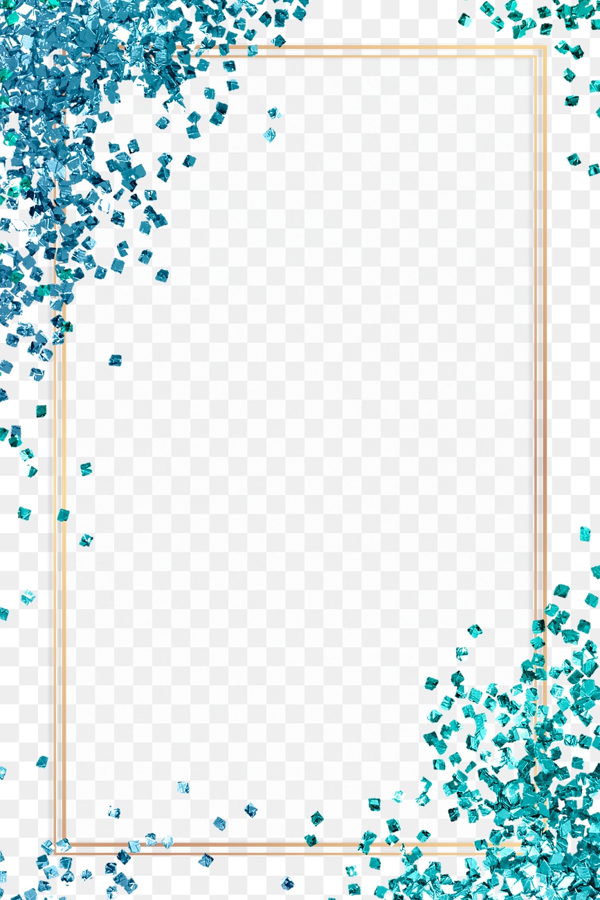 Shimmery border png festive turquoise | Free PNG - rawpixel