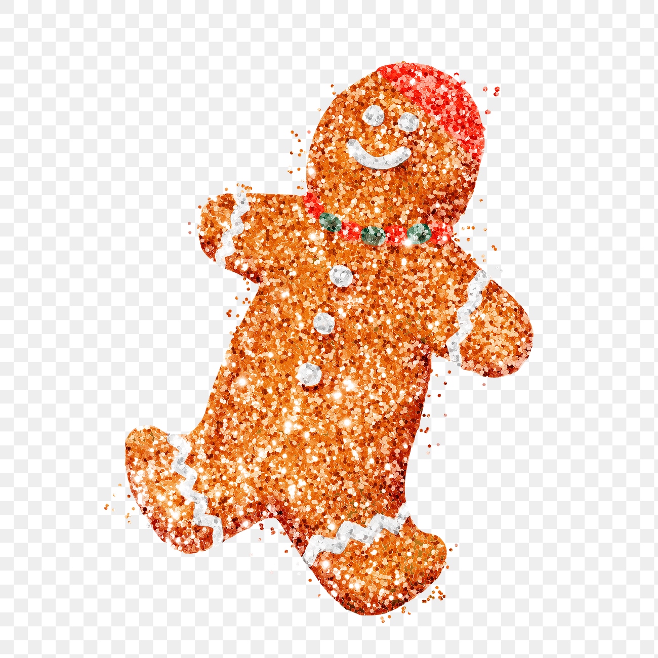 Christmas cookie glitter gingerbread png | Premium PNG Sticker - rawpixel