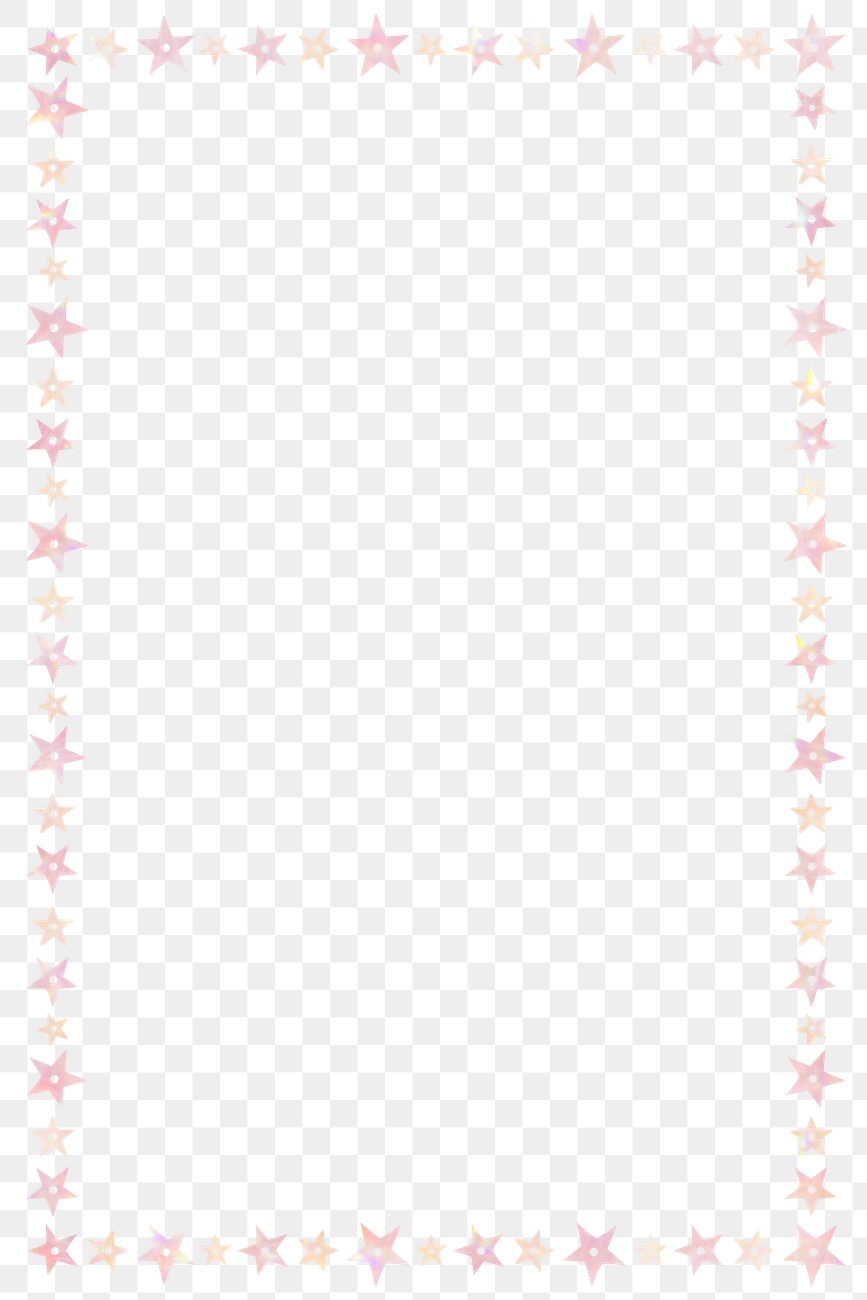 Pink sparkling star rectangular border | Premium PNG - rawpixel