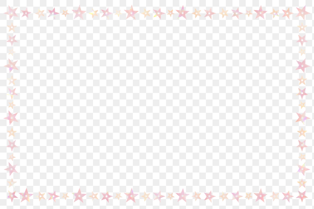 Pink sparkling star rectangular border | Premium PNG - rawpixel
