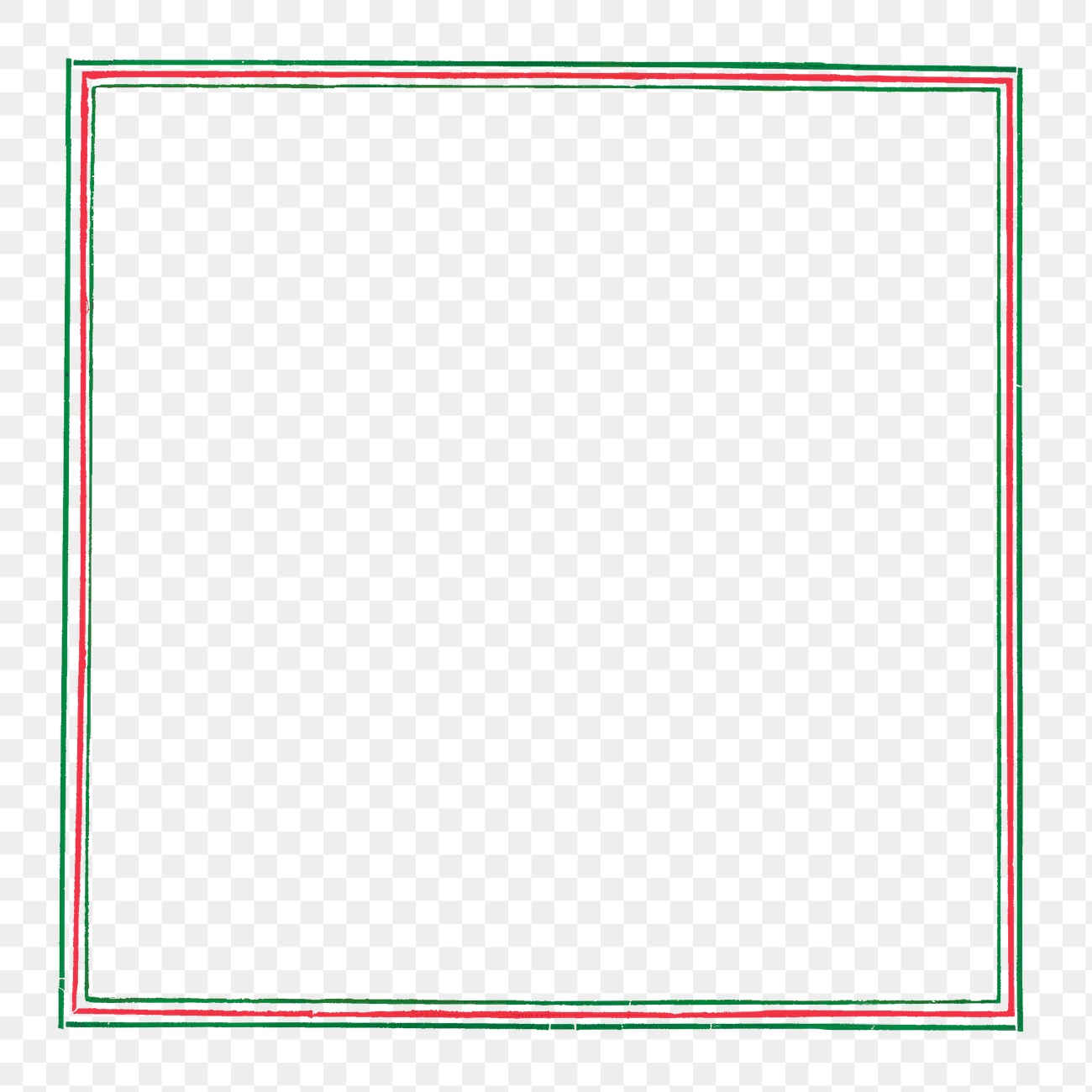 Vintage square green and red | Free PNG - rawpixel