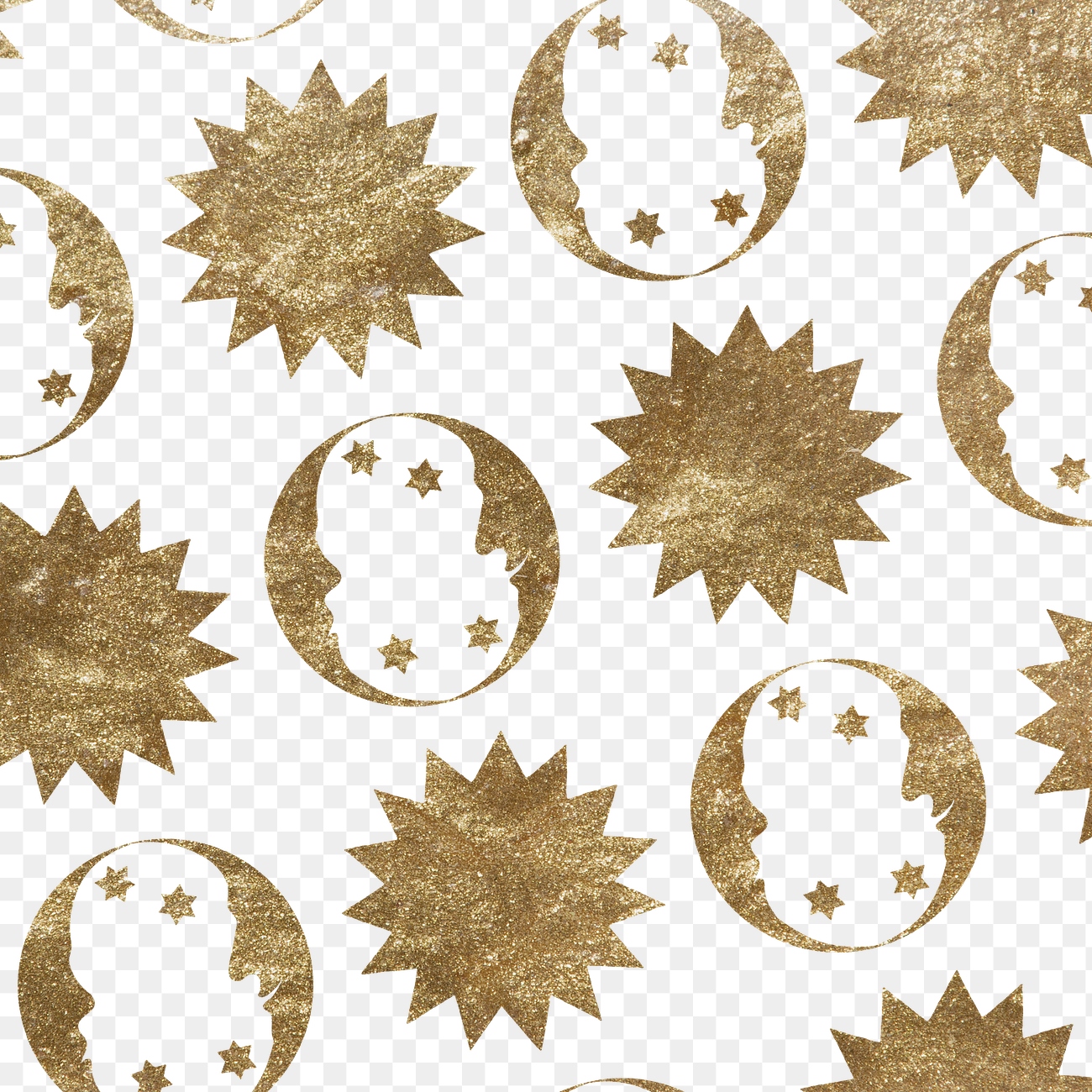 Gold celestial pattern design element | Free PNG - rawpixel