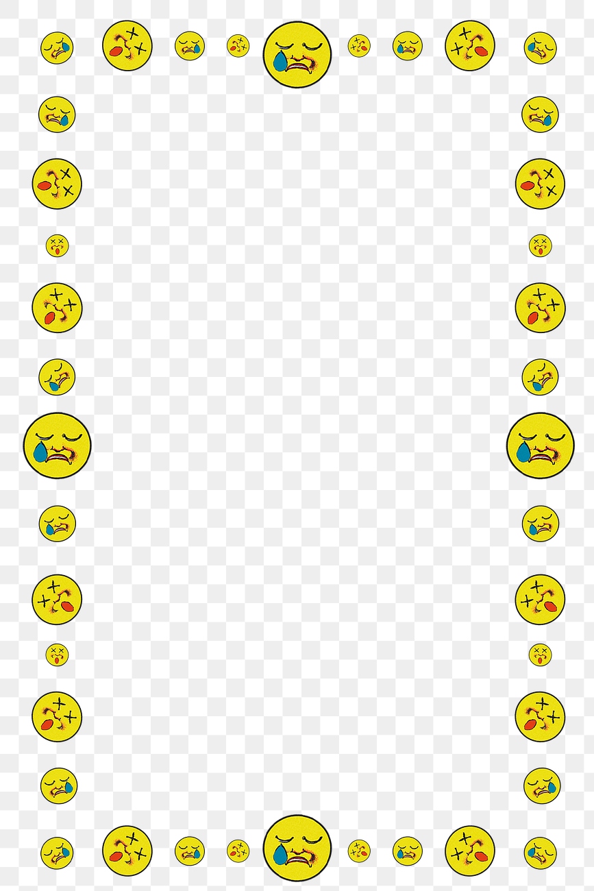 Vintage sad emoji frame design | Premium PNG - rawpixel