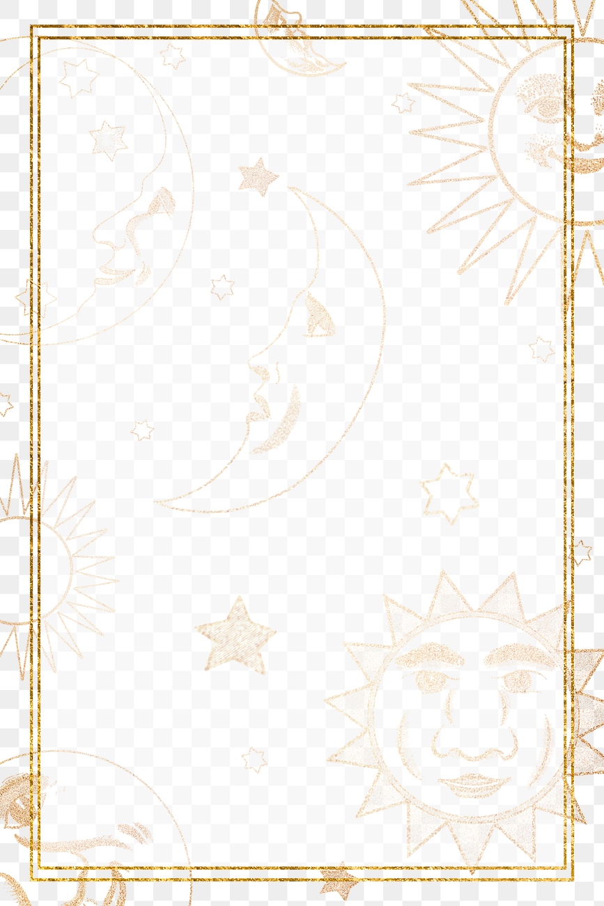 Gold celestial sun, moon stars | Premium PNG - rawpixel