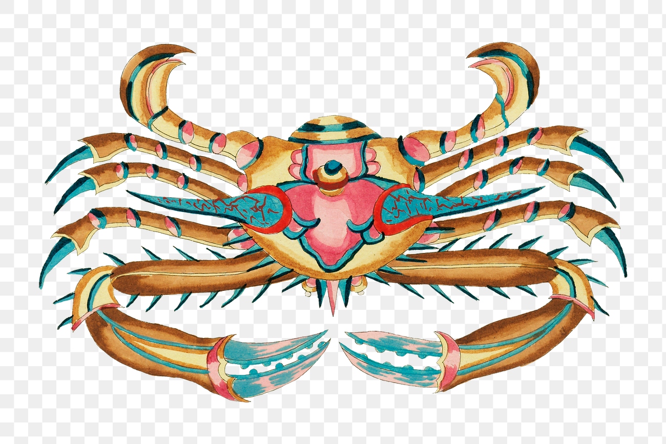 Ancient crab png sticker, aquatic | Free PNG Sticker - rawpixel
