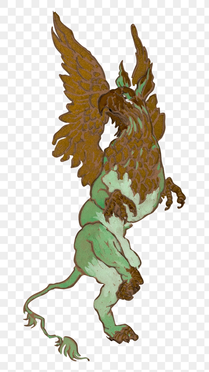 Png Gryphon from Lewis Carroll’s | Premium PNG Sticker - rawpixel