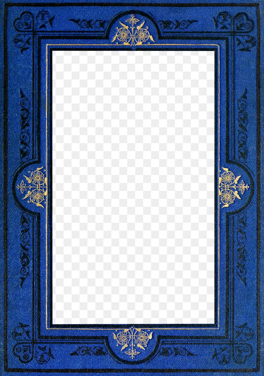 Vintage rectangle blue frame transparent | Premium PNG - rawpixel