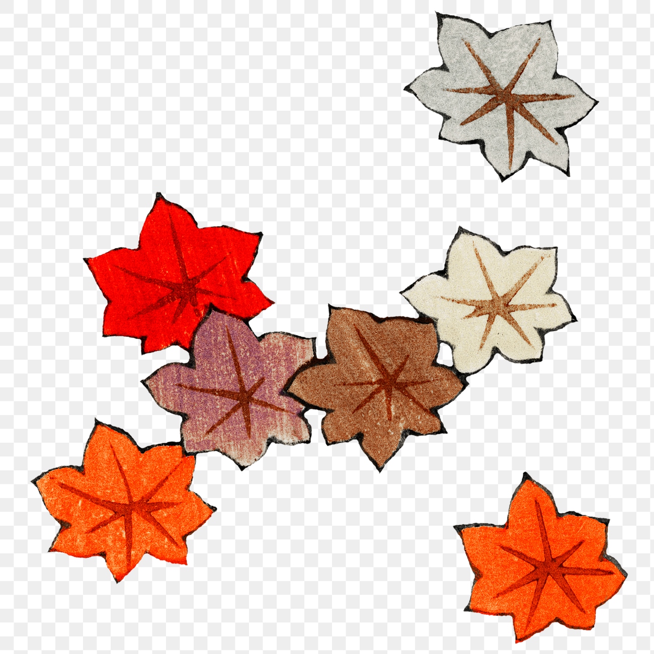 Traditional Japanese maple leaves png | Premium PNG Sticker - rawpixel