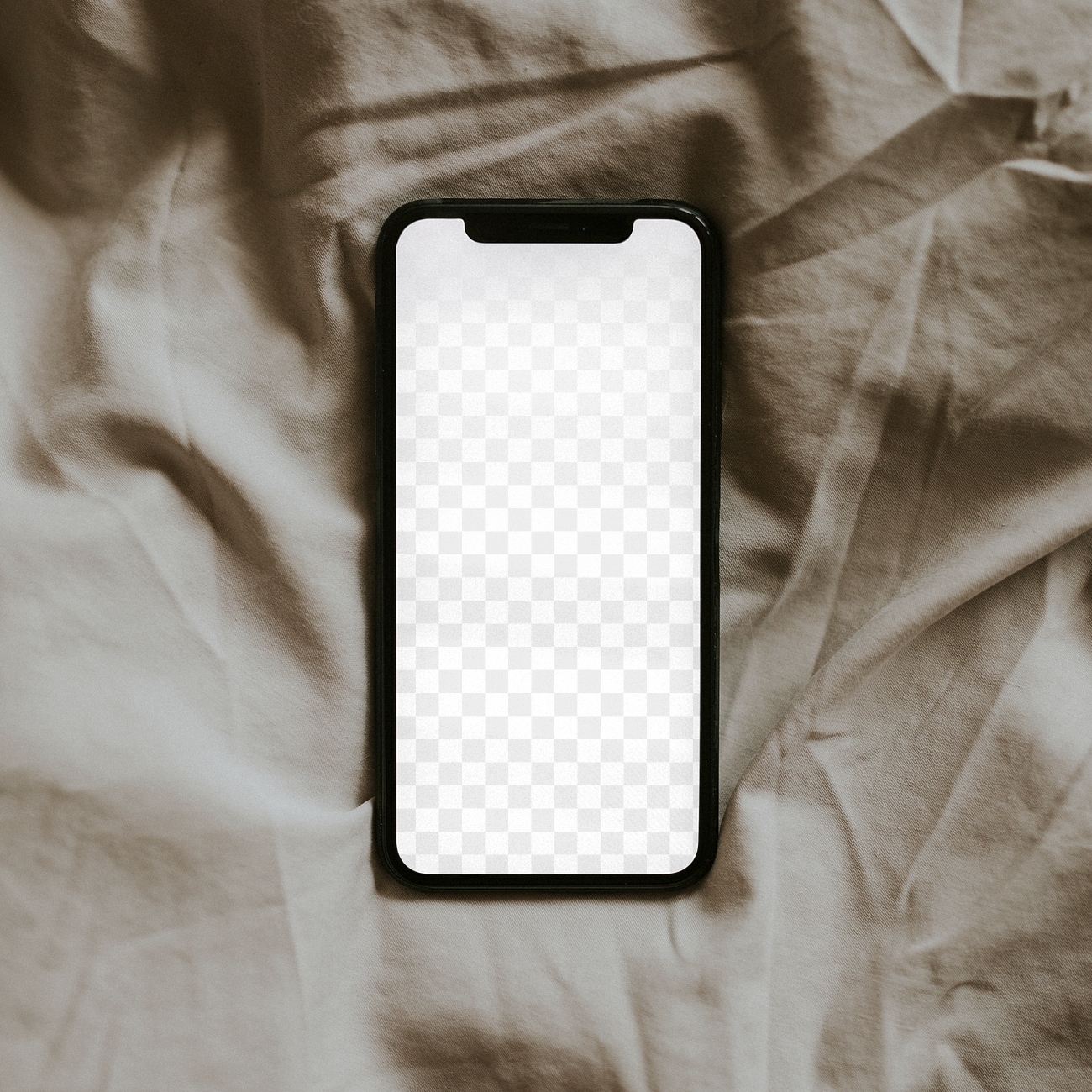 Smartphone fabric textured background design | Premium PNG - rawpixel
