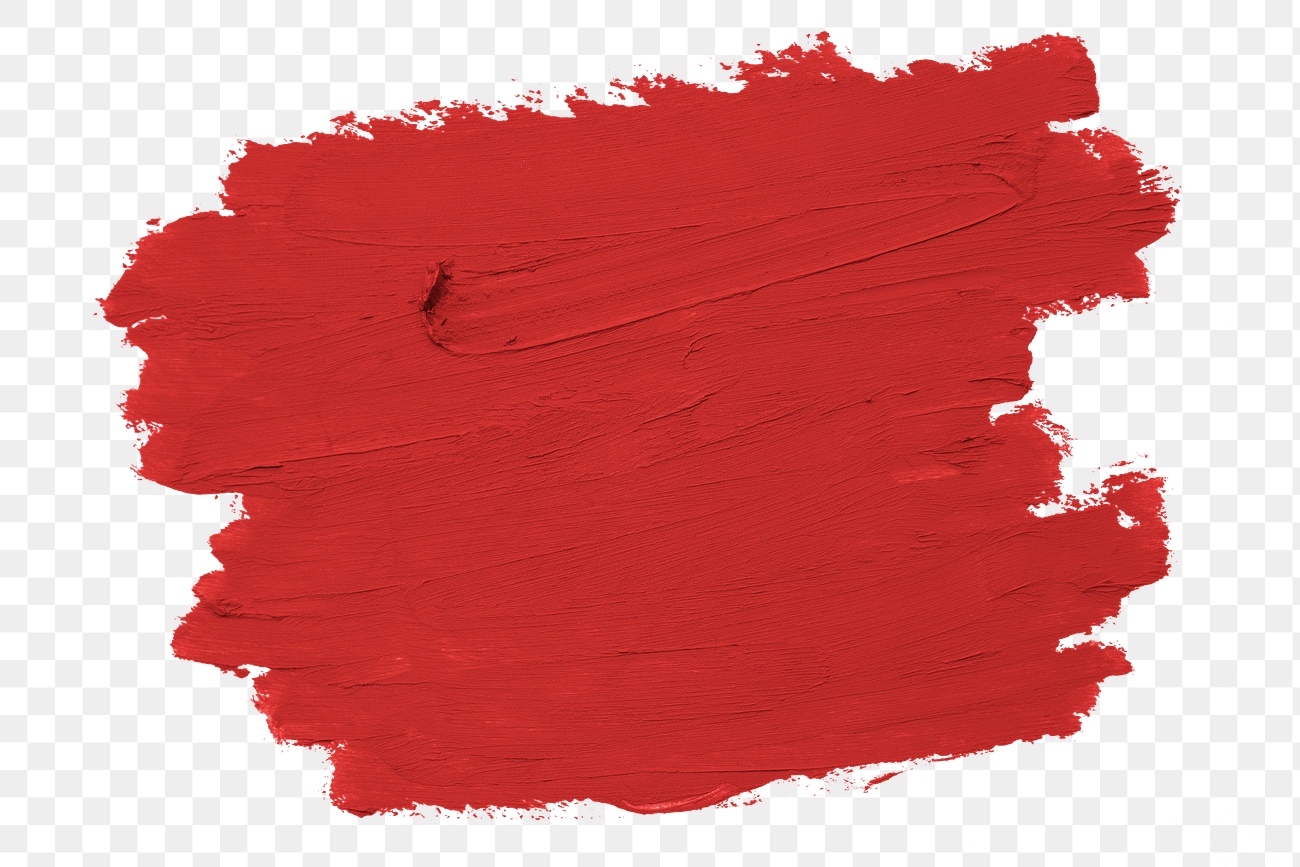 Matte cherry red paint brush | Premium PNG Sticker - rawpixel