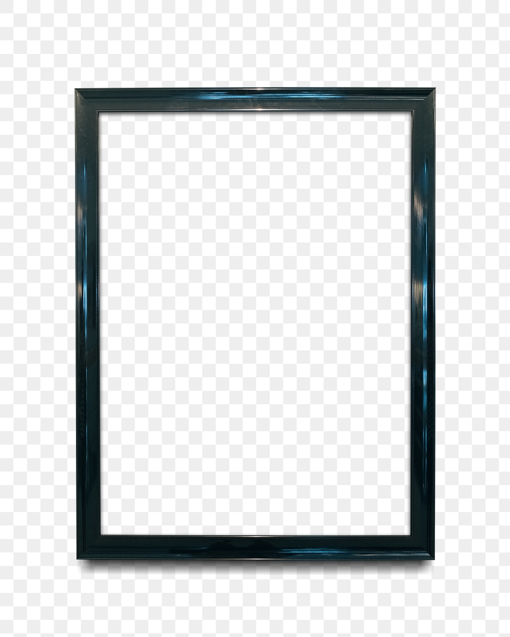 Metallic blue picture frame transparent | Premium PNG - rawpixel