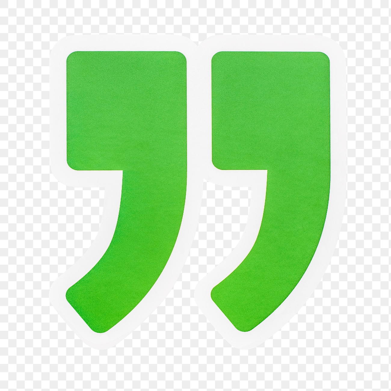 Quotation mark paper craft illustration | Premium PNG Sticker - rawpixel