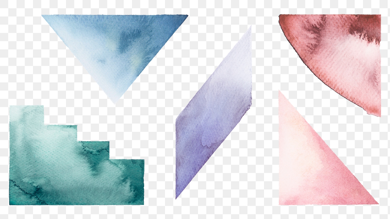 Colorful geometric watercolor hand painted | Premium PNG - rawpixel
