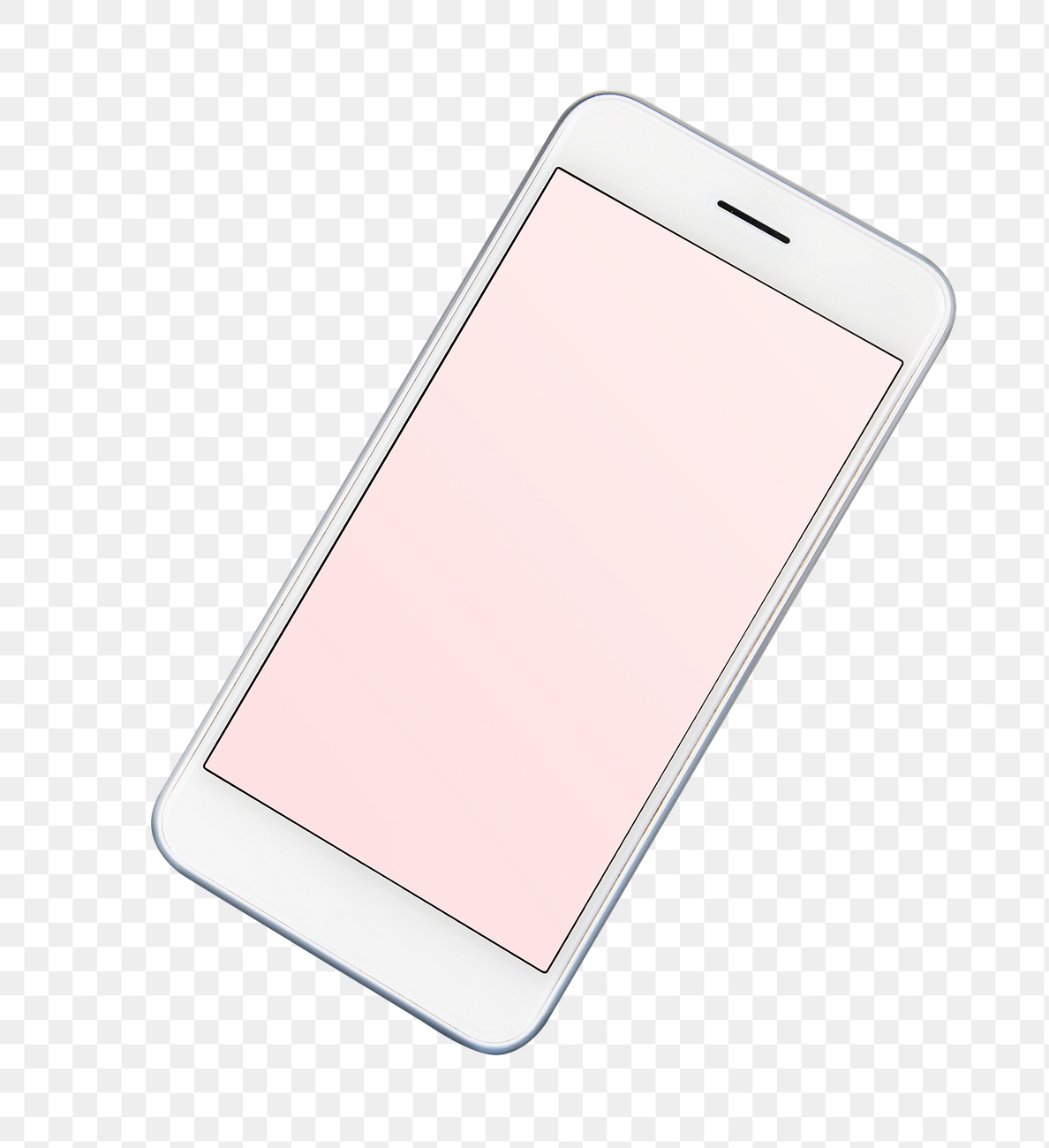 White cellphone pastel wallpaper transparent | Premium PNG Sticker ...