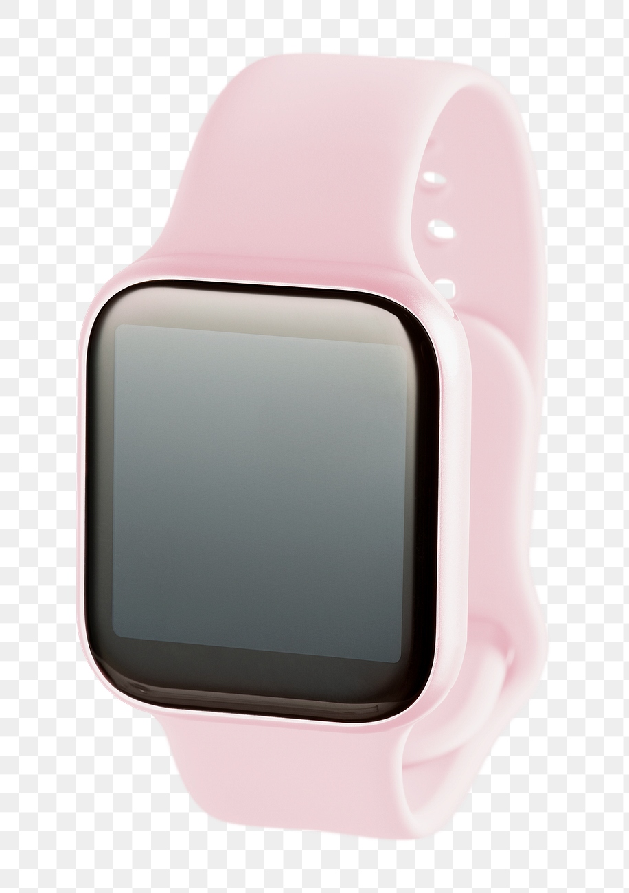 Light pink smartwatch design element | Premium PNG Sticker - rawpixel