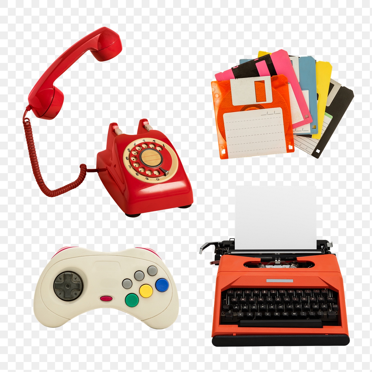 Retro technology set design resources | Premium PNG - rawpixel