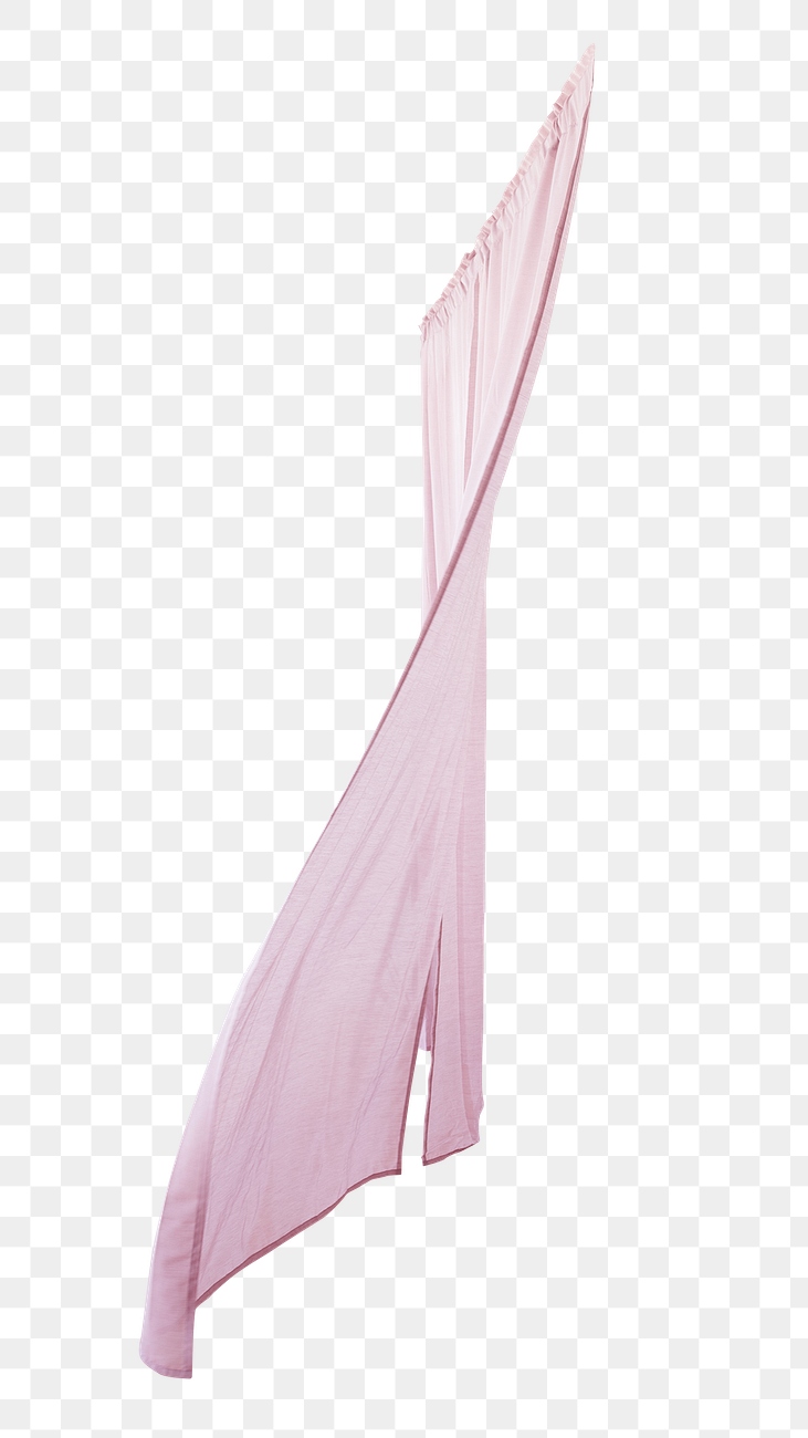 Pink drapery hanging curtain rod | Premium PNG Sticker - rawpixel