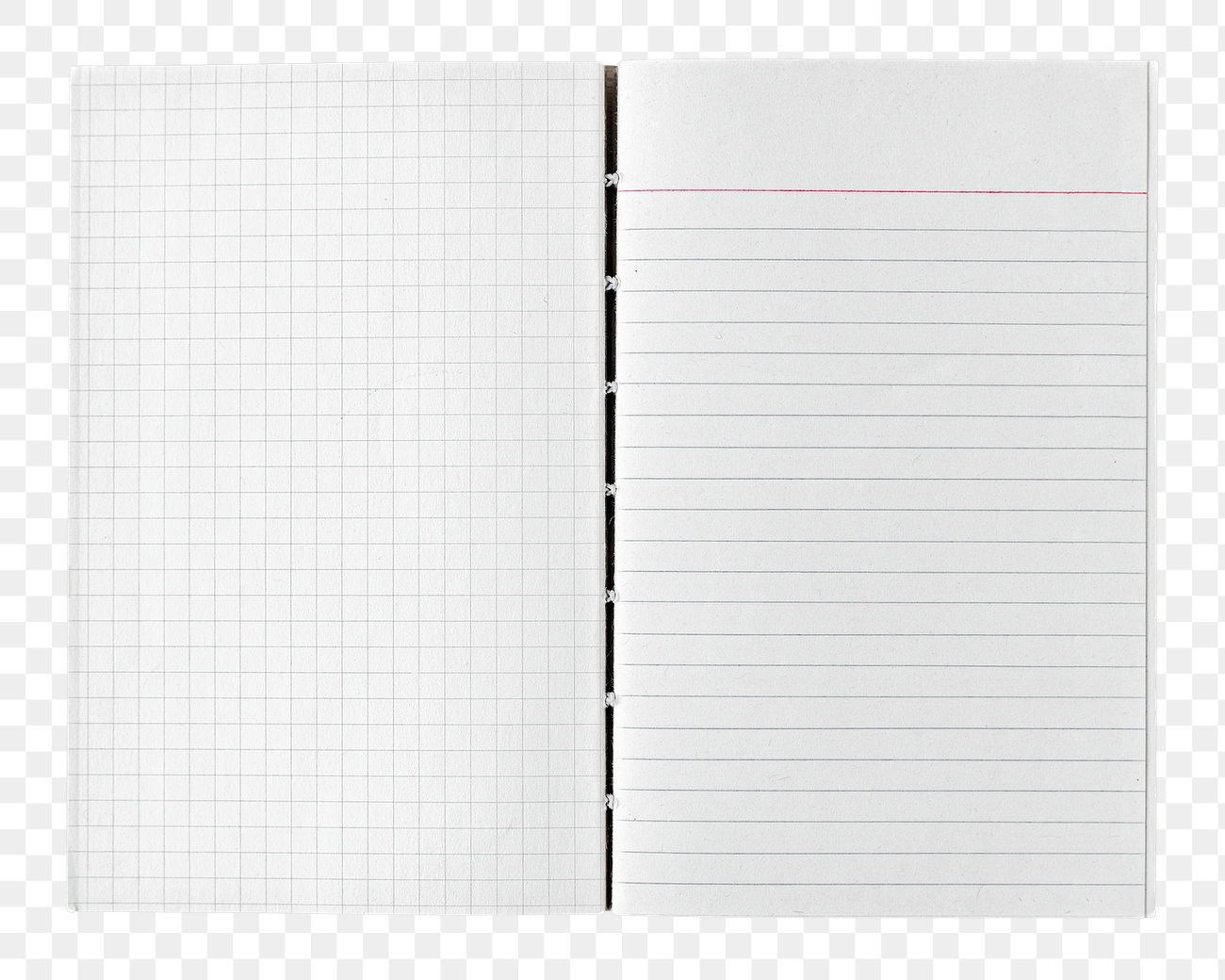 White grid lined notebook design | Premium PNG Sticker - rawpixel