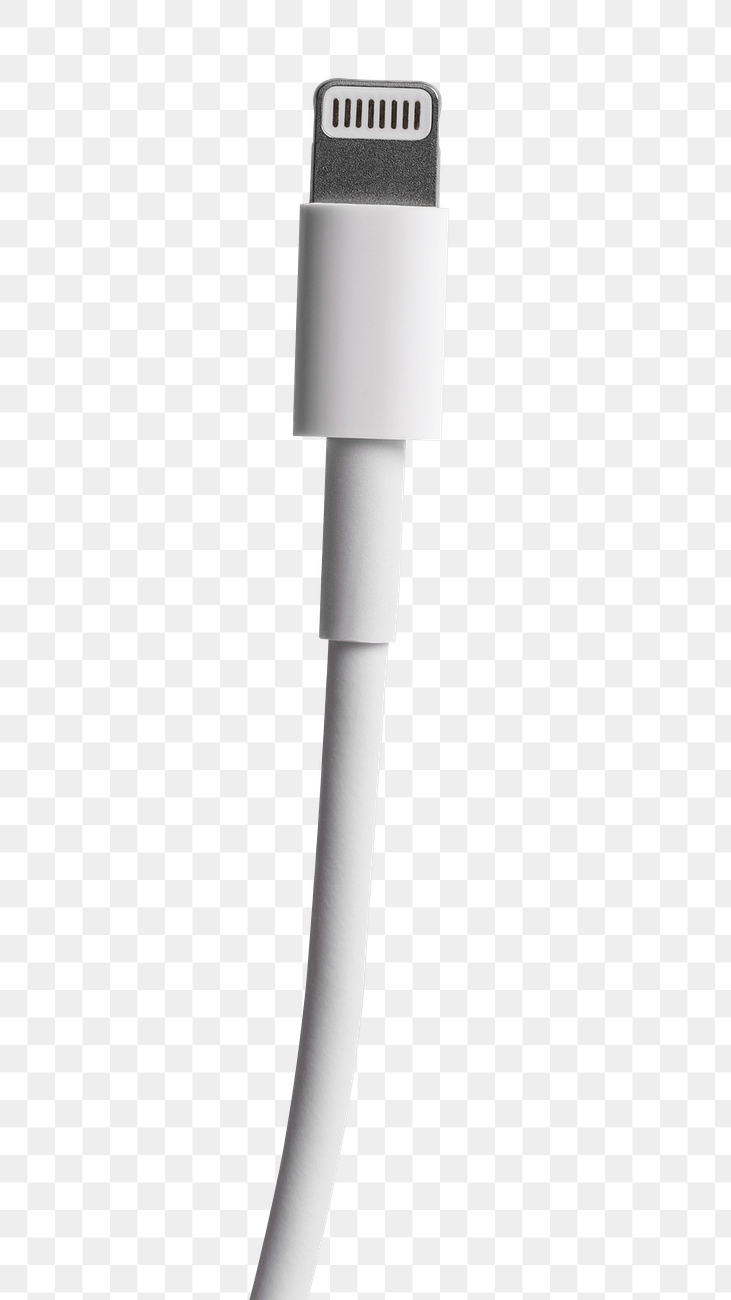 White 8 pin lightning png | Premium PNG Sticker - rawpixel