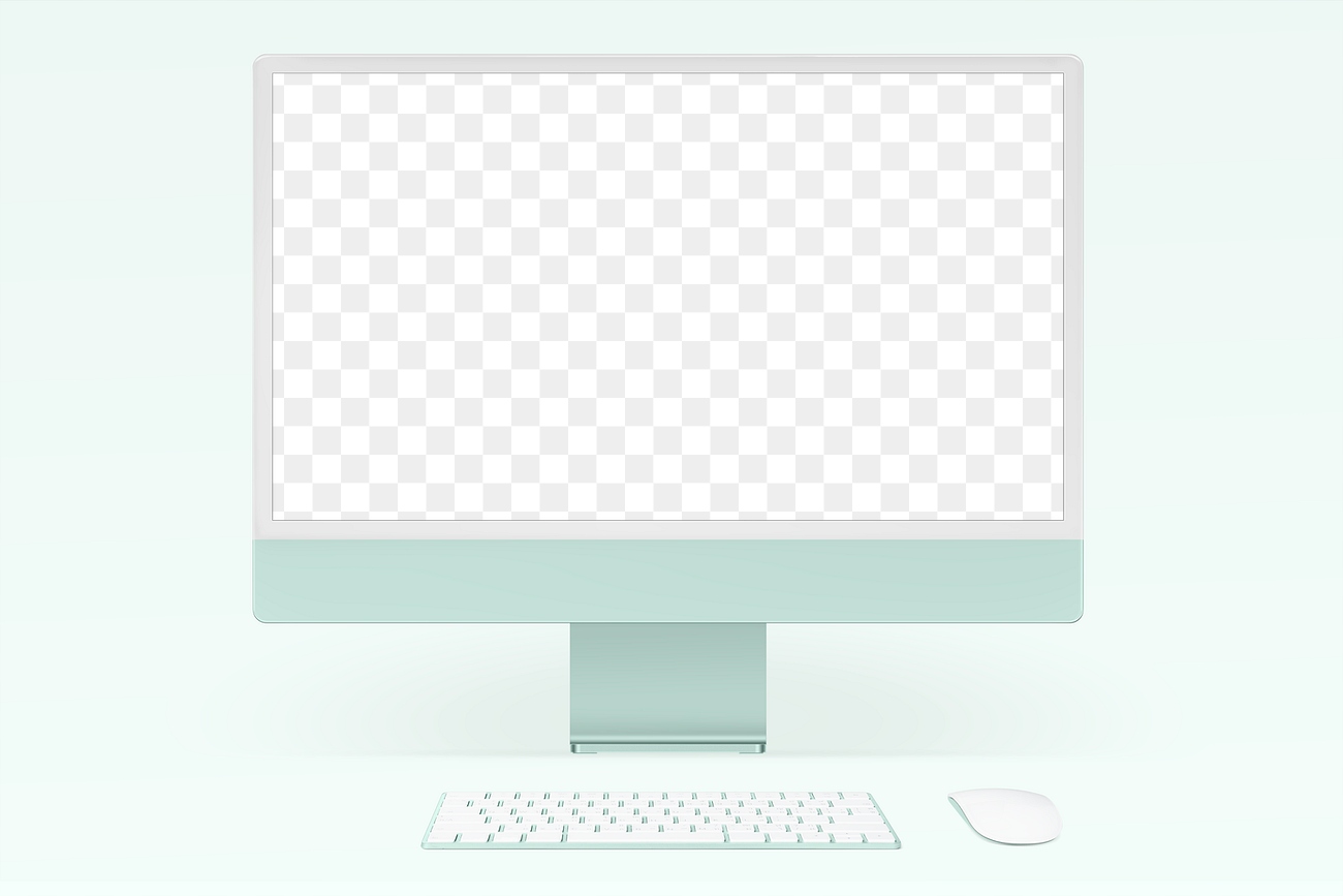 Computer screen png mockup green | Free PNG - rawpixel