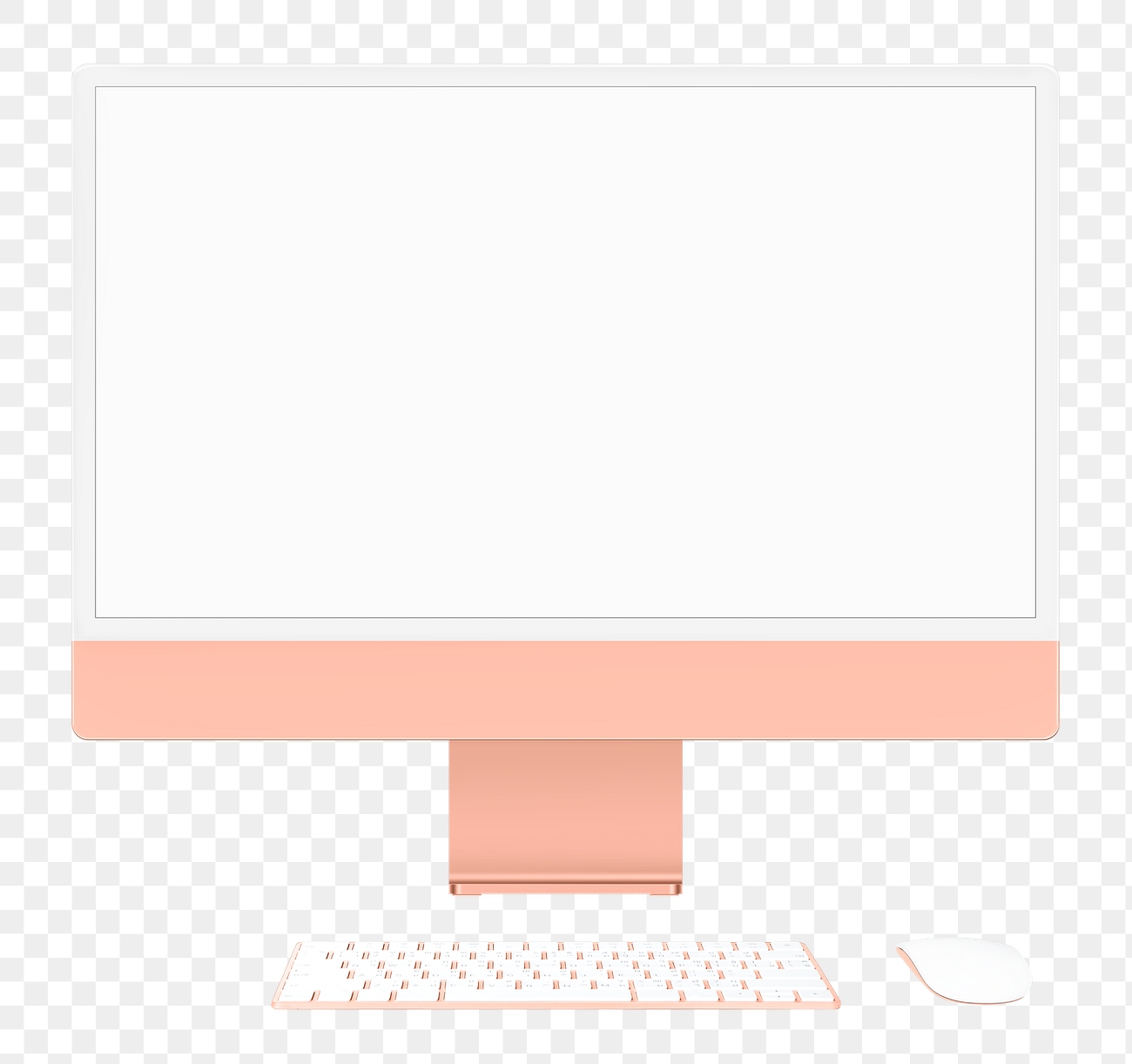 Orange pastel computer png mockup | Premium PNG Sticker - rawpixel