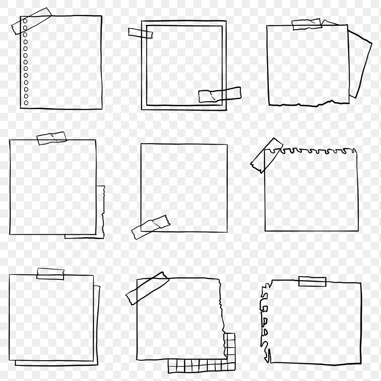 Digital note png set hand | Premium PNG - rawpixel